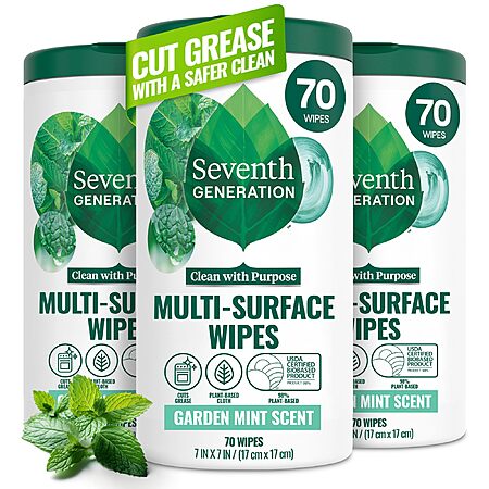 [S&S, AC] $13.92: Seventh Generation Multi-Surface Wipes, 70 Count ...