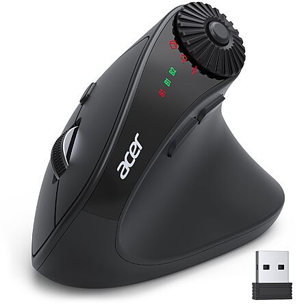 Prime Members: Acer Ergonomic Wireless BT Vertical Mouse w/ Side Scroll ...