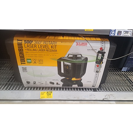 TOUGHBUILT Green 500-ft Self-Leveling Indoor/Outdoor Rotary Laser Level ...