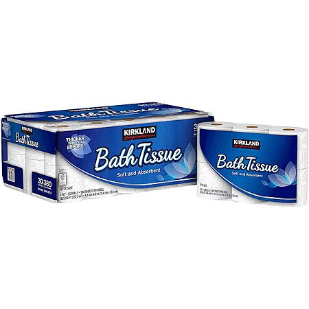 Select Costco Stores: 30-Pack Kirkland Signature 2-Ply Bath Tissue (380 ...