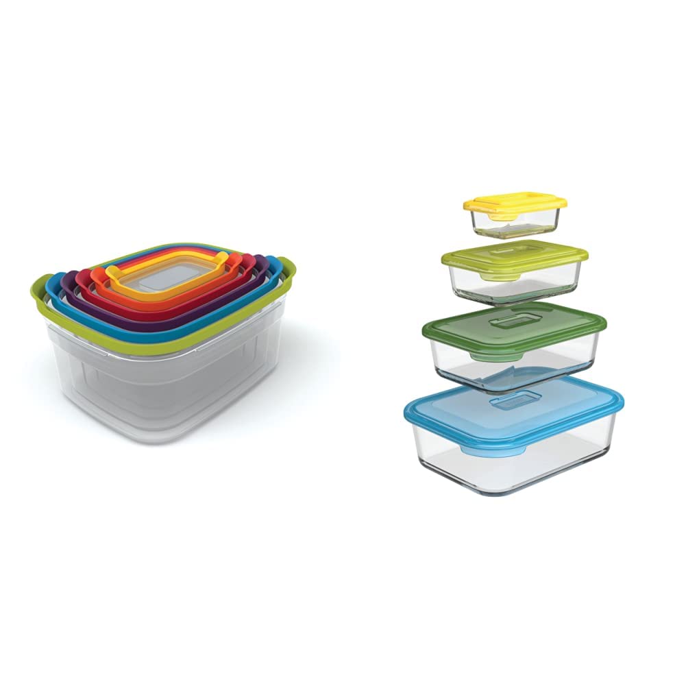 Joseph Joseph Nest Plastic Food Storage Containers Set with Lids ...