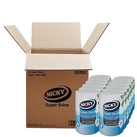 Nicky® Super Shine Multipurpose Paper Towel | Plastic Free Packaging ...