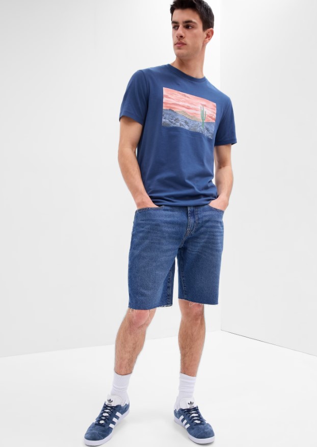 Gap Factory: Men's 9" Straight Denim Shorts with Washwell (Dark Wash) $8.80 + Free Shipping