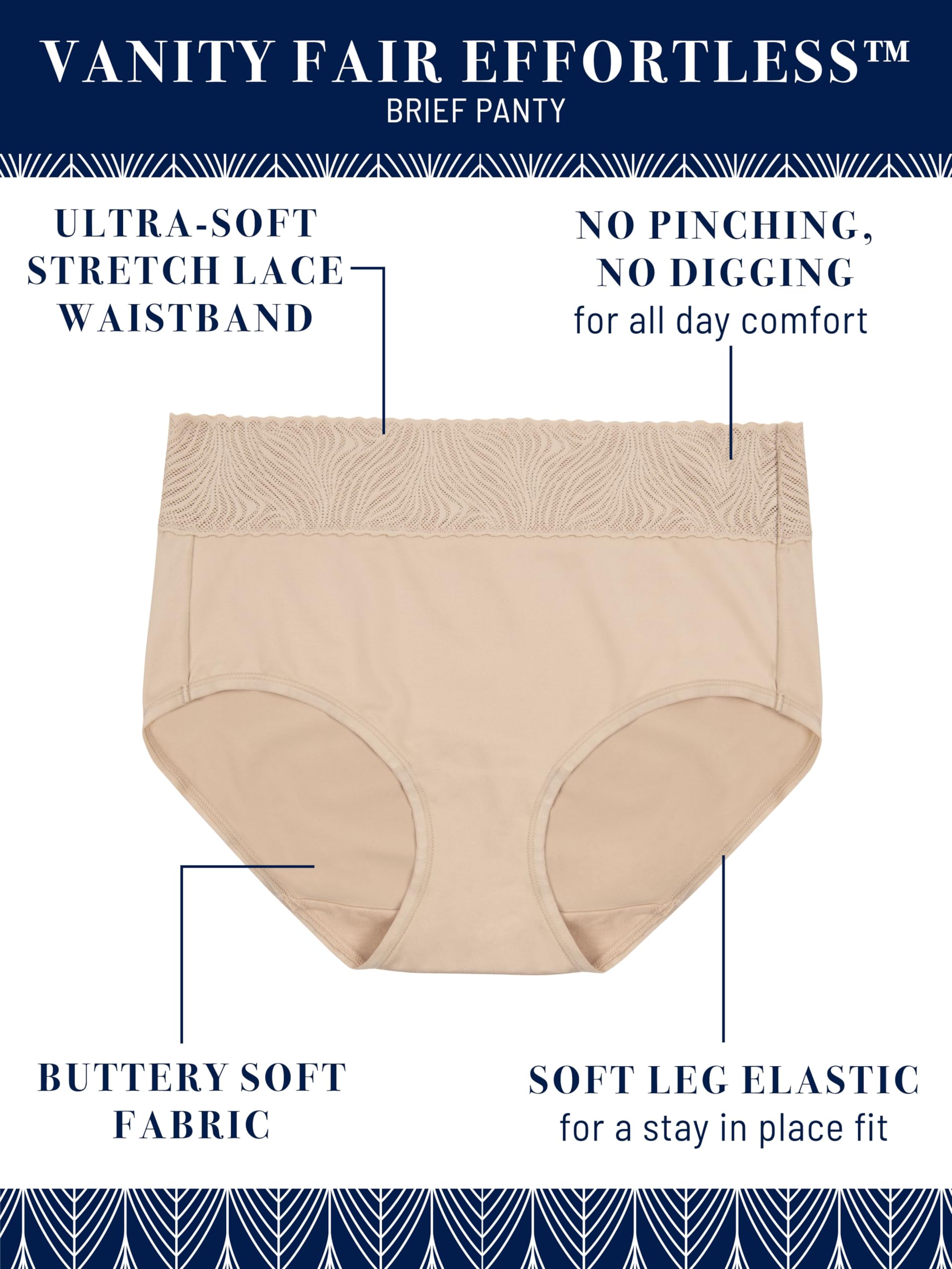 Vanity Fair Women's Effortless Panties for Everyday Wear $5.00 + Free ...