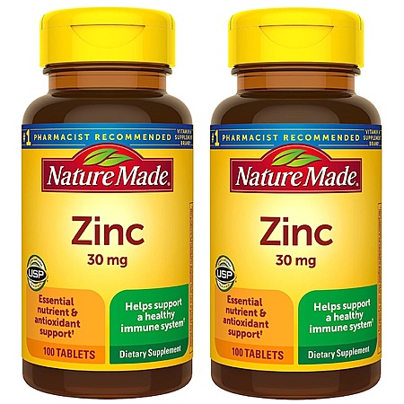 B1G1 Free Select Vitamins/Supplements: 100-Ct Nature Made 30mg Zing ...