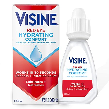0.5-Oz Visine Red Eye Hydrating Comfort Redness Relief and Lubricant ...