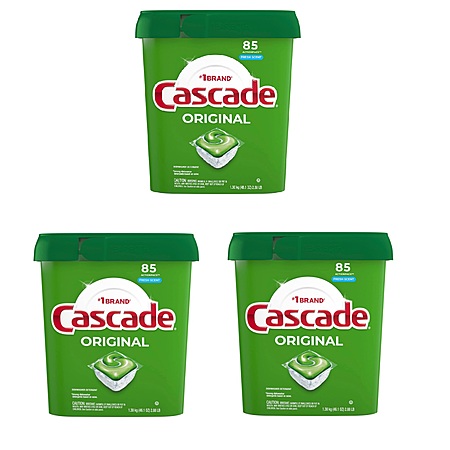 85-Count Cascade Original Dishwasher Detergent ActionPacs Pods (Fresh ...