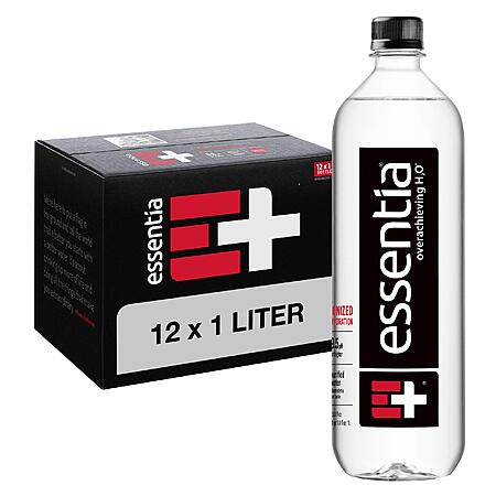 12-Pack 1-Liter Essentia Water Ionized Alkaline Bottled Water $13.28 ...