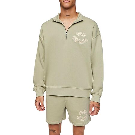 Forever 21 Men's Fleece Flocked Still Going Graphic Shorts (Taupe) $9 ...
