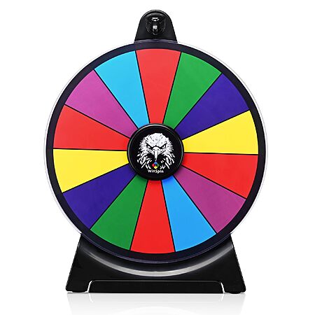 12" WinSpin 14 Slots Spinning Game Tabletop Fortune Game Wheel (Eagle ...
