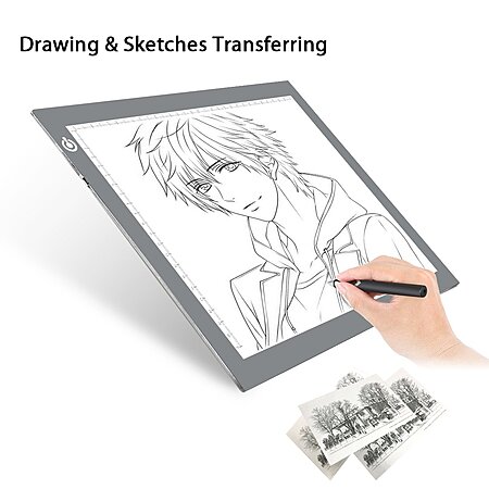 LitEnergy Portable A4 LED Copy Board Light Tracing Box (Silver) $5.99 ...