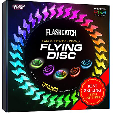 Squad Hero FlashCatch Rechargeable Light-up Flying Disc $14.99 + Free ...