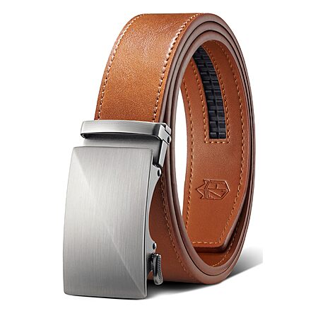 Zitahli Mens Micro Adjustable Leather Ratchet Belt (Black Brown) $5.99 ...