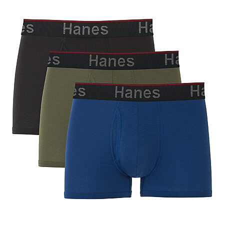 3-Pack Hanes Men's Total Support Pouch Boxer Brief Underwear Trunks ...