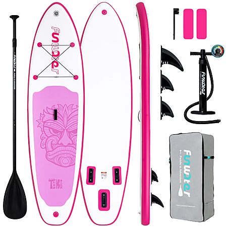 10'6×33"×6" FunWater Inflatable Stand Up Paddle Board with Premium SUP ...