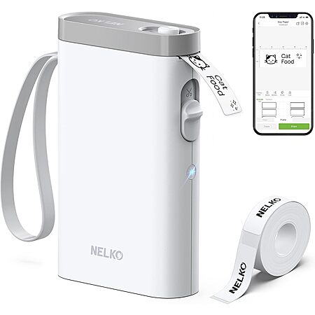 Nelko P21 Bluetooth Wireless Label Maker (iOS & Android Compatible ...