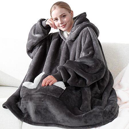 Touchat Women's Wearable Blanket Hoodie (A Grey) $10.79 + Free Shipping ...