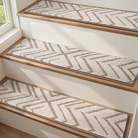 15-Pc 8"x30" PADOOR 3D Peel & Stick Stair Treads for Wooden Steps ...