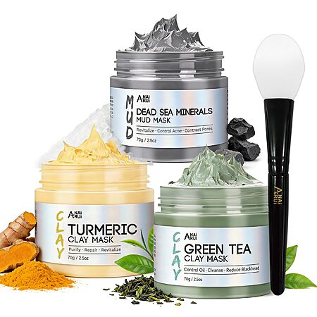 [Prime] 3-Piece 2.5-Oz ANAI RUI Turmeric Clay Spa Face Mask (Orange) $7 ...