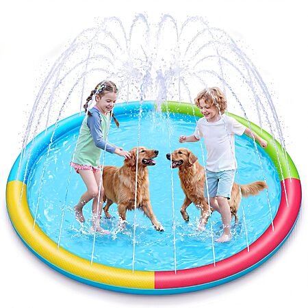 [Prime] 72" SLOOSH Non-Slip Splash Pad Sprinkler (Multicolor) $15.39 ...