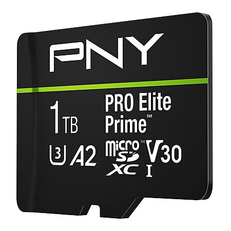 PNY 1TB PRO Elite Prime C10 microSD card - Amazon $71.99