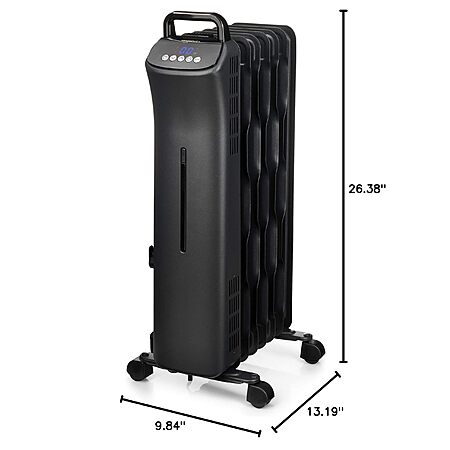 Amazon Basics Portable Digital Radiator Heater with 7 Wavy Fins and ...