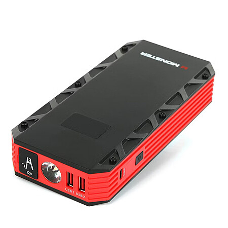 Monster 8000mAh Jump Starter Power Bank Dual USB SOS LED Light $27.89 ...