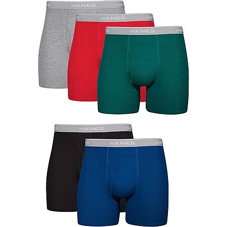 Hanes Men's Boxer Briefs Underwear With ComfortFlex Waistband, 5 Pack $10.60 S&S Amazon