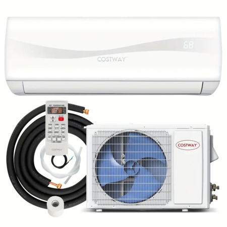 Costway 9000 BTU Split Air Conditioner & Heater Wall Mount AC Unit with ...