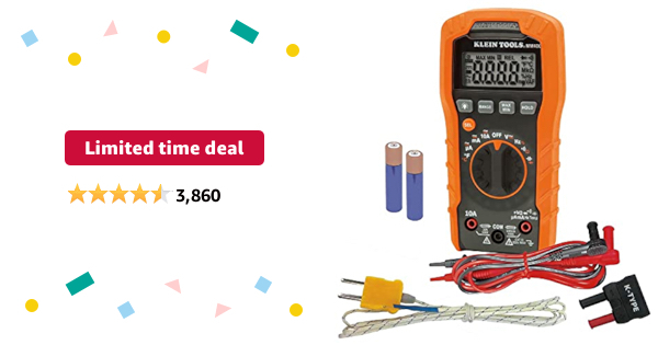 Prime Members Only: Klein Tools MM400 Multimeter, Digital Auto Ranging ...