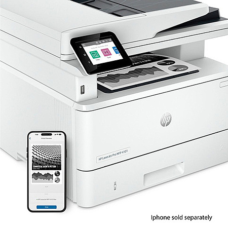 (factory refurb) HP LaserJet Pro MFP 4101fdw Wireless AIO B&W Printer w ...