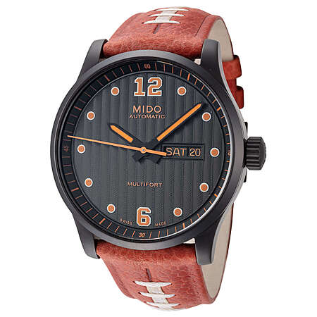 Mido Multifort Touchdown Men's Automatic Watch (Black Dial w/ Orange ...