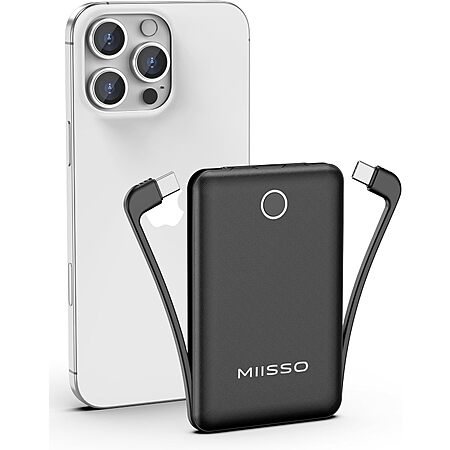 miisso 10000mAh Slip USB Power Bank w/ USB-C Cables $12 @ Amazon - 2025 ...