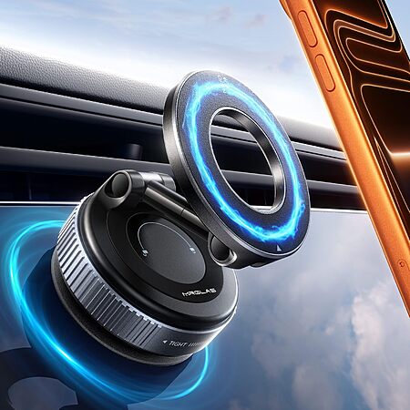 MRGLAS Magsafe 360° Adjustable Vacuum Suction Car Dashboard Phone Mount ...