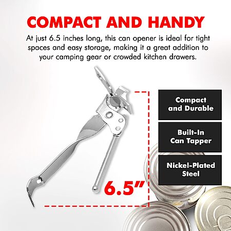Chef Craft Select Can Opener with Tapper, 6.5 in $2.99 - 2025-03-21