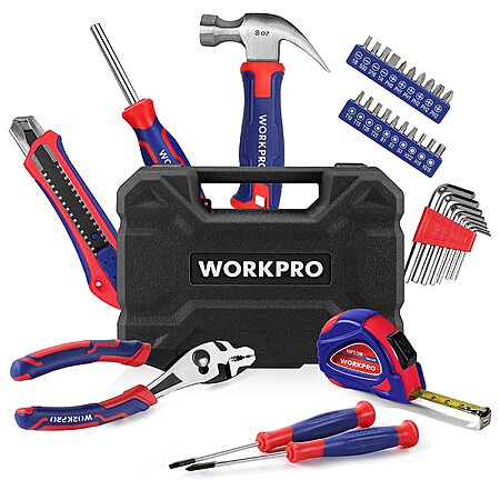 WORKPRO 35-Piece Tools Set, General Household Tool Kit with Storage ...