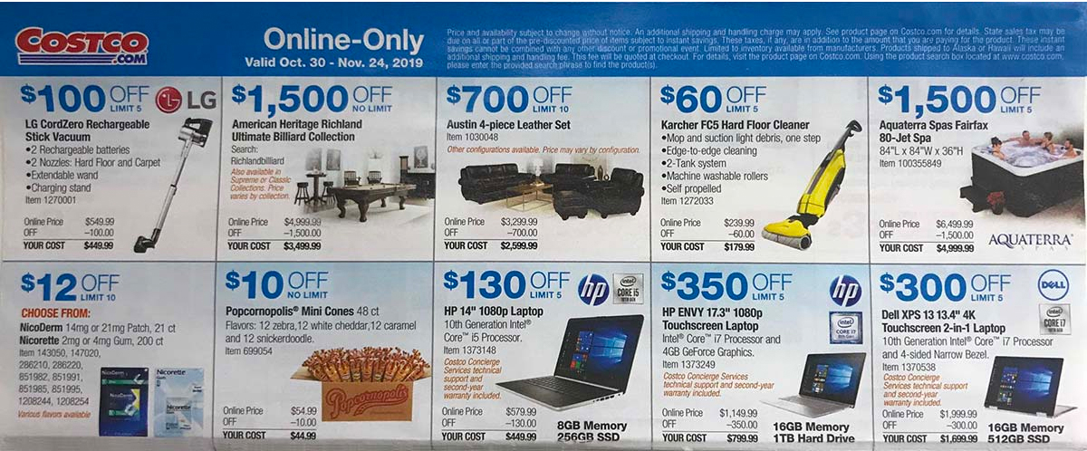 Costco November 2019 Coupon Book and Best Deals of the Month